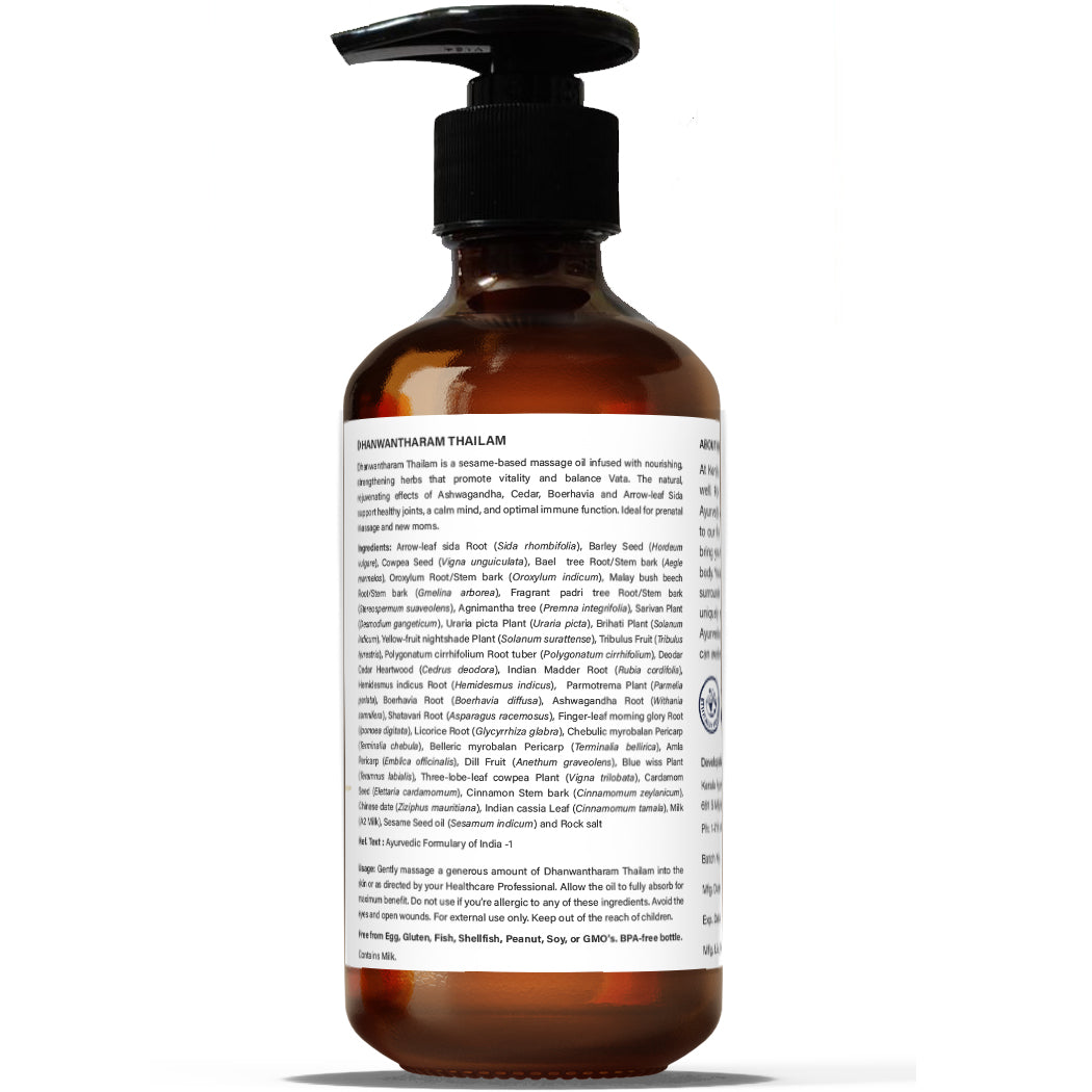 Adaptogen Body Oil (Dhanwantharam Thailam) | Kerala Ayurveda USA
